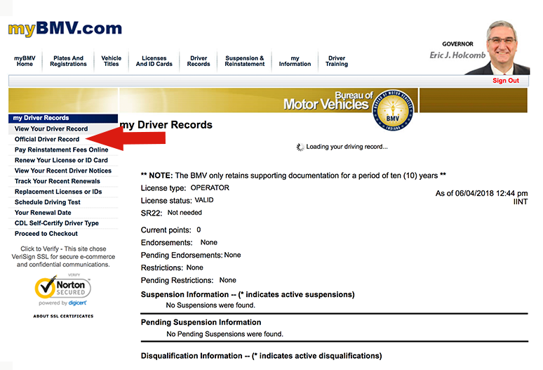 How To Get Your Indiana BMV Record Online - Duepner Law